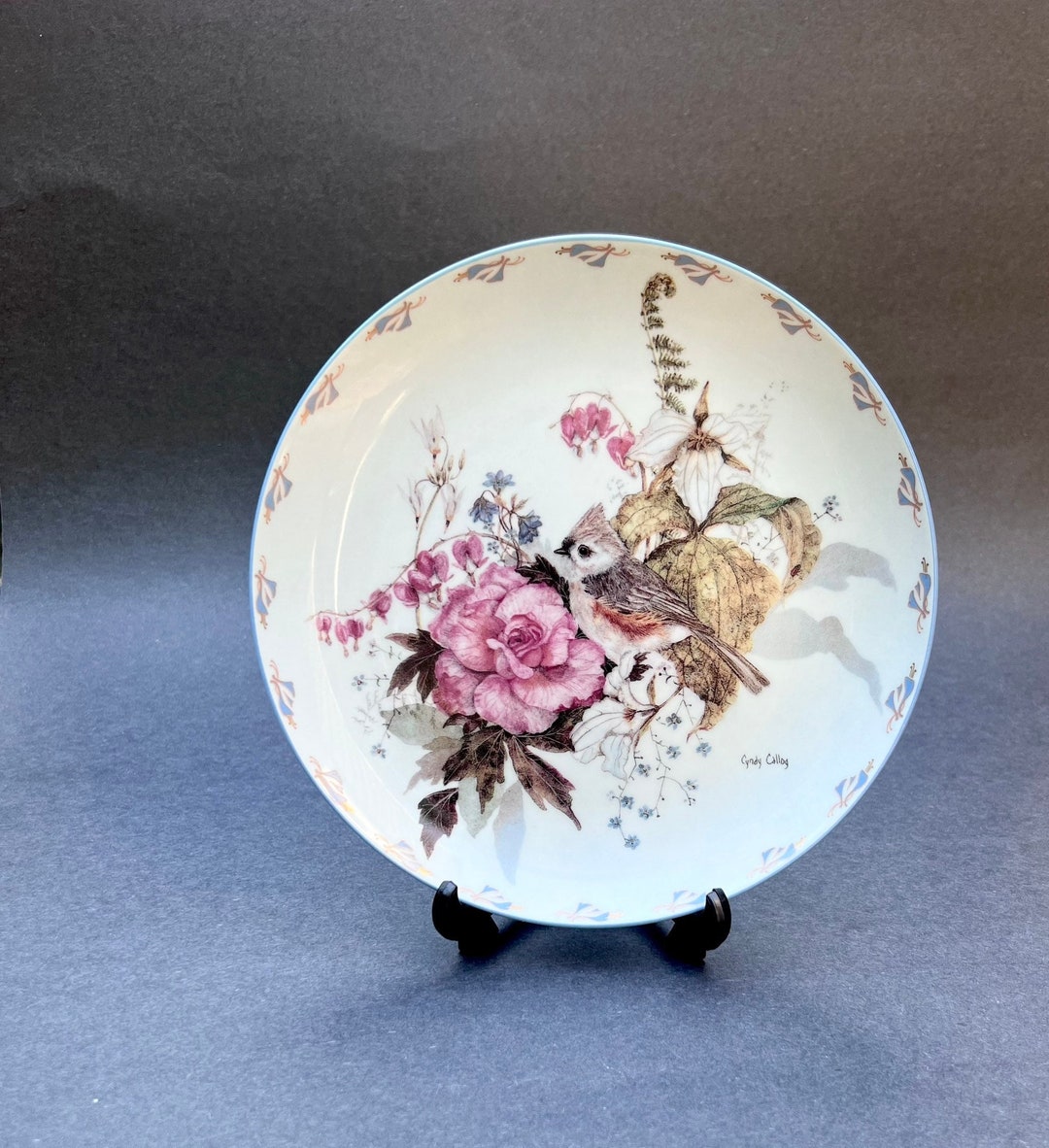 Vintage Collectible Plate, W. S. George Fine China, Bird Plate, Sitting ...