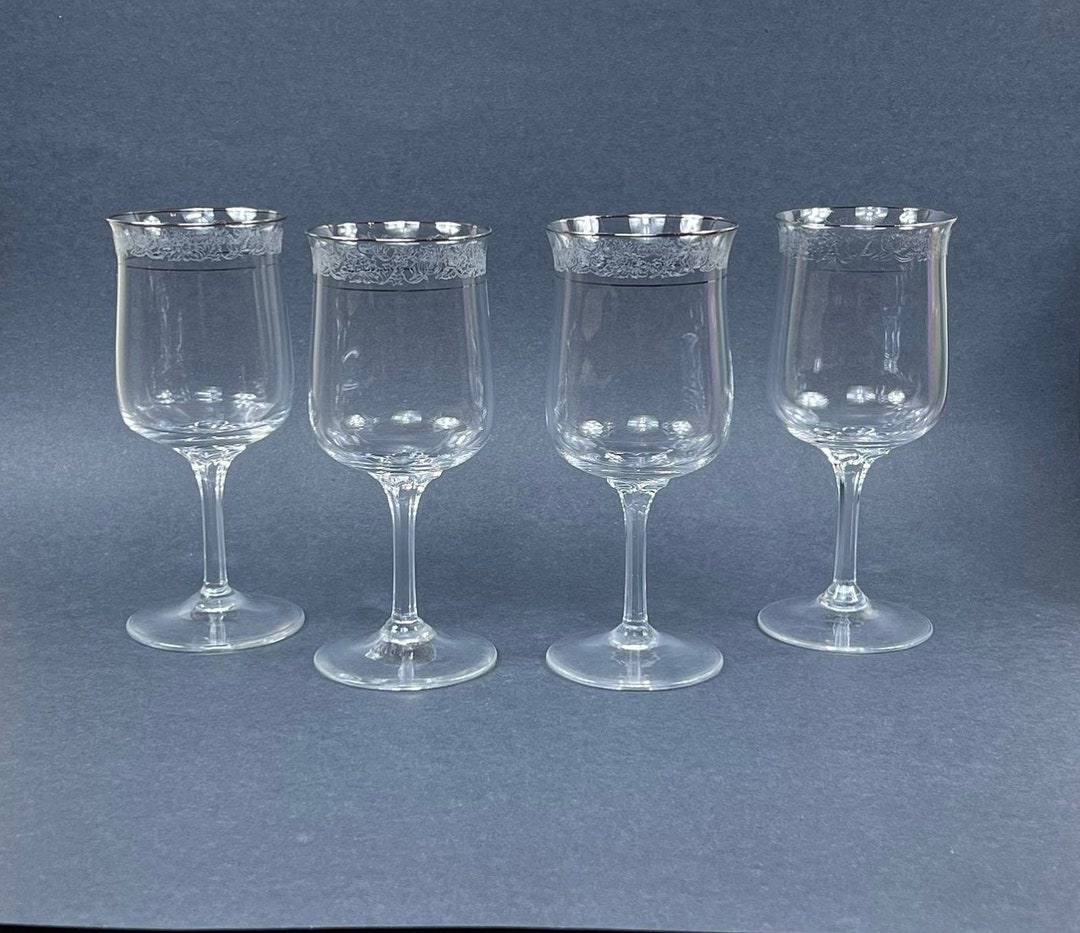 Etched Water Goblets, Stemware, Elegant Crystal, Lenox Moonspun Crystal ...