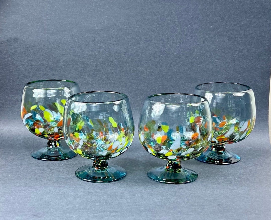 Brandy Snifters, Vintage Cocktail Glasses, Colored Stemware, Cognac ...