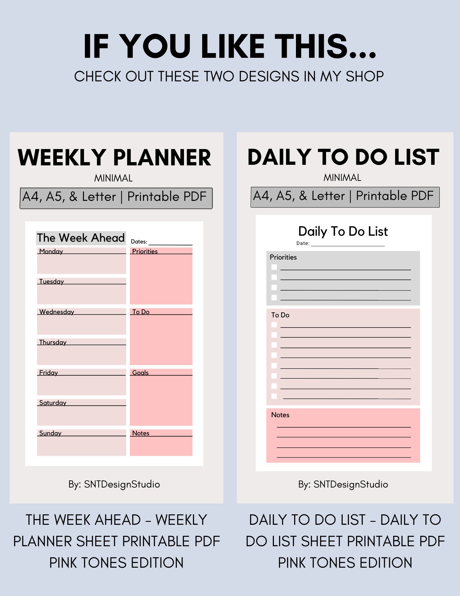 Yearly Overview Pink Printable PDF, Two Page Yearly Planner, Minimal ...