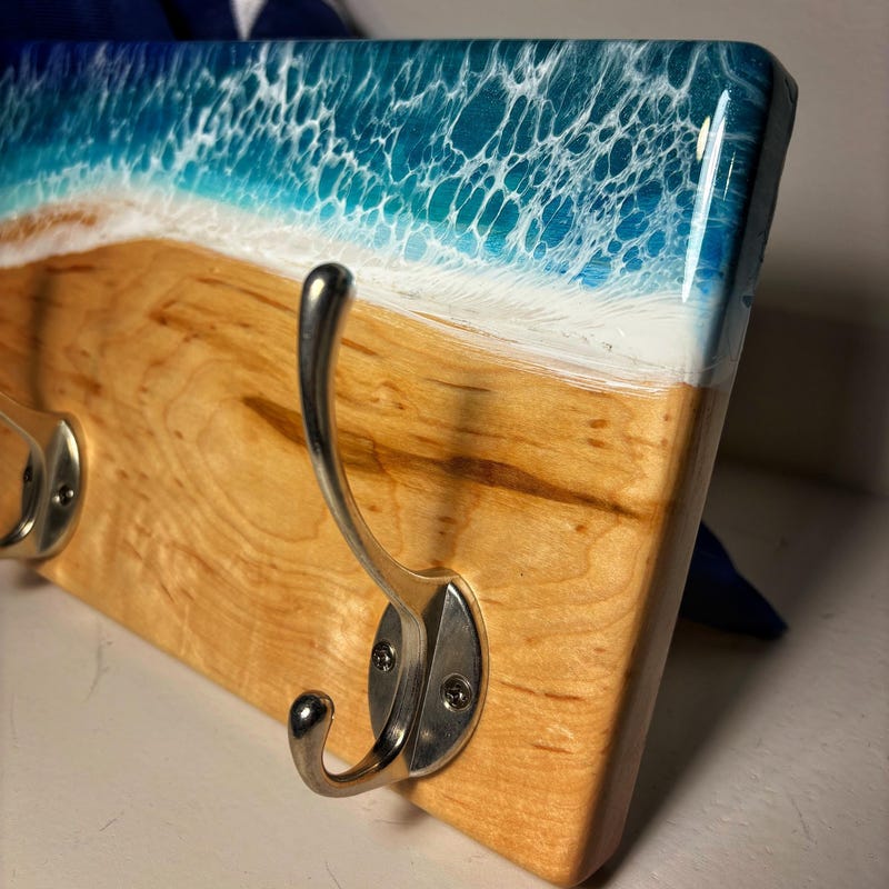 Coat Hook on Wood Beach - Etsy