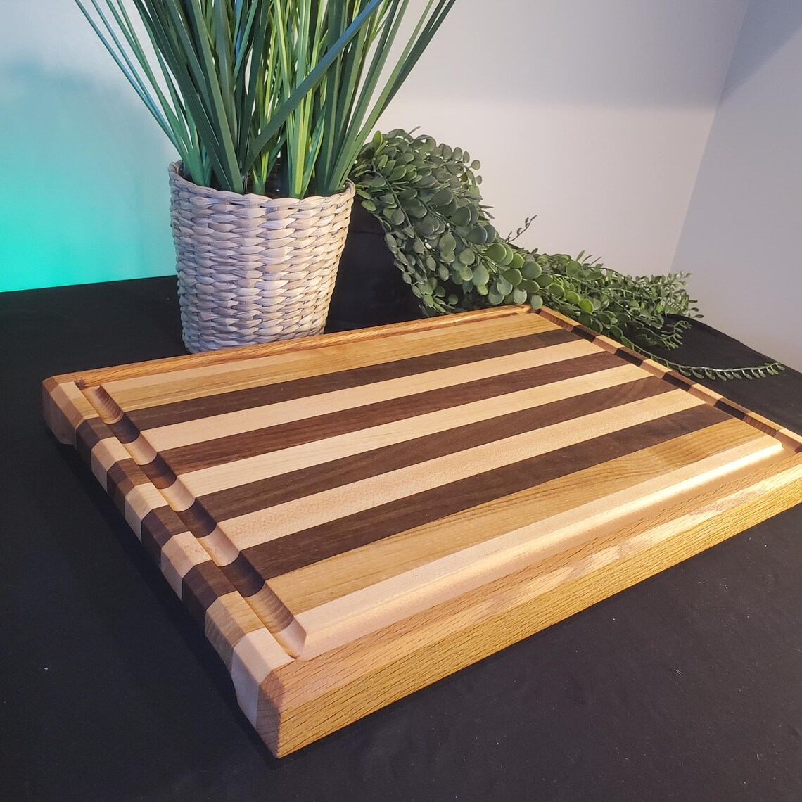 Handmade Hardwood Cutting Board, Made in Illinois, With Walnut, Maple ...