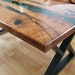 Epoxy Resin Table in Emerald Green - Handmade Wood and Resin Dining ...
