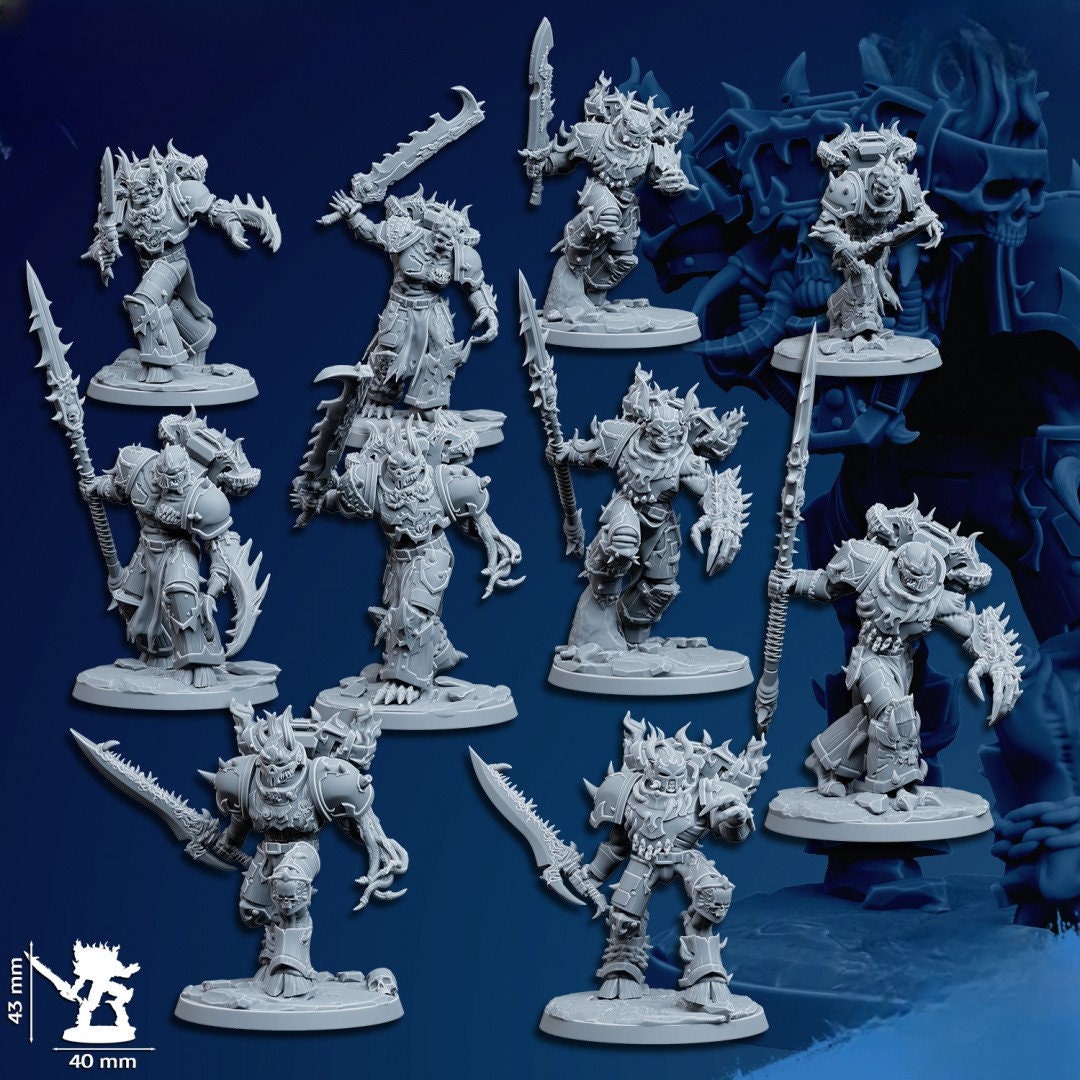 Corrupted Militia Squad - Customizable W/40 Weapon/arm Bits (miniature ...