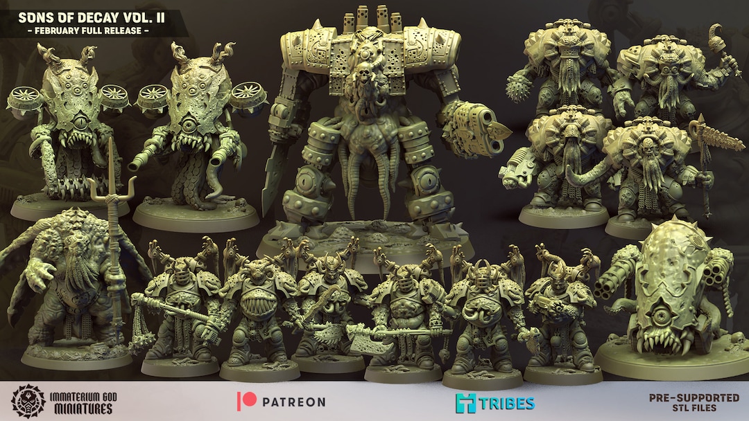 SONS OF DECAY Vol. 2 Complete Set - Immaterium God Miniatures ...
