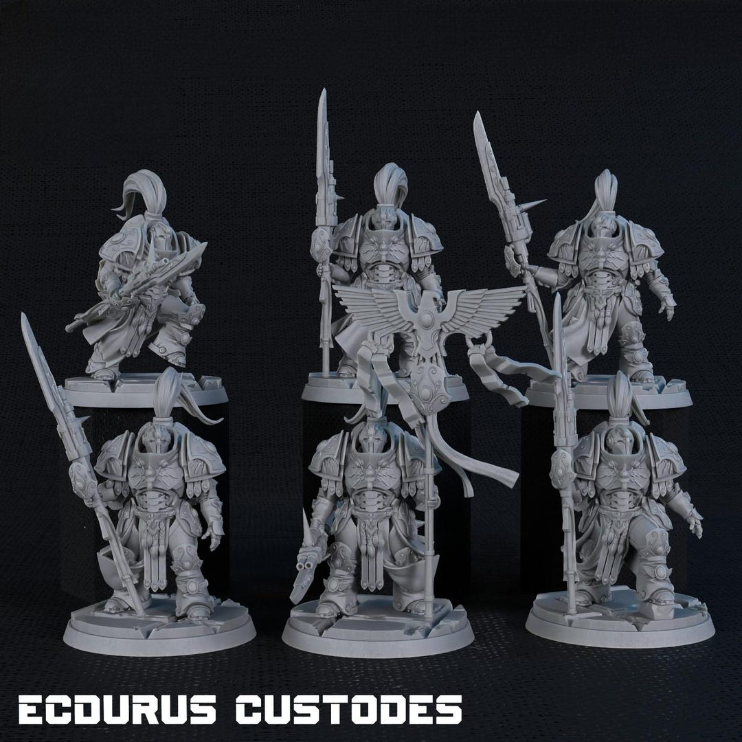 Custodes W/halberds - (miniature Tabletop Wargame Minis) - Etsy