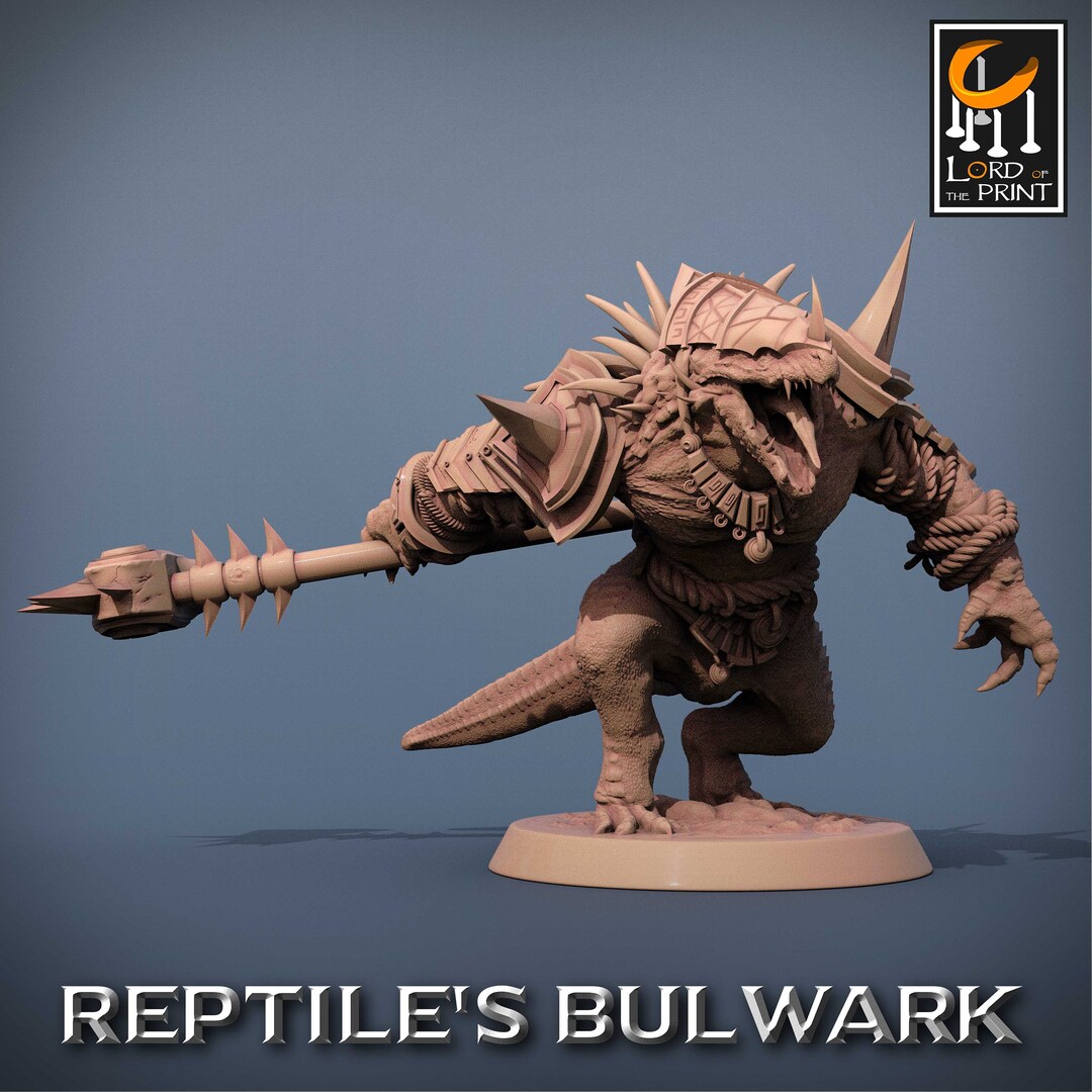 REPTILE'S BULWARK - Lizardman Soldier Set - Lord of the Print - Etsy