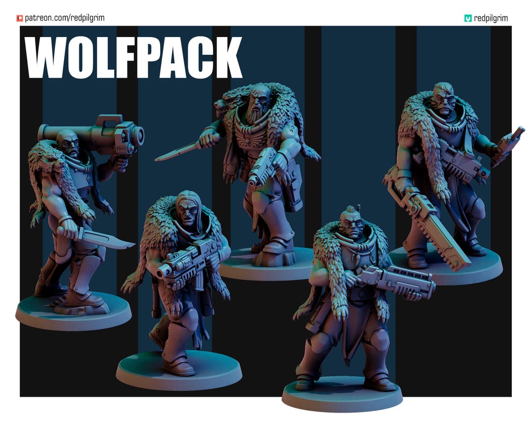 Wolfpack Set - Red Pilgrim Miniatures - Etsy
