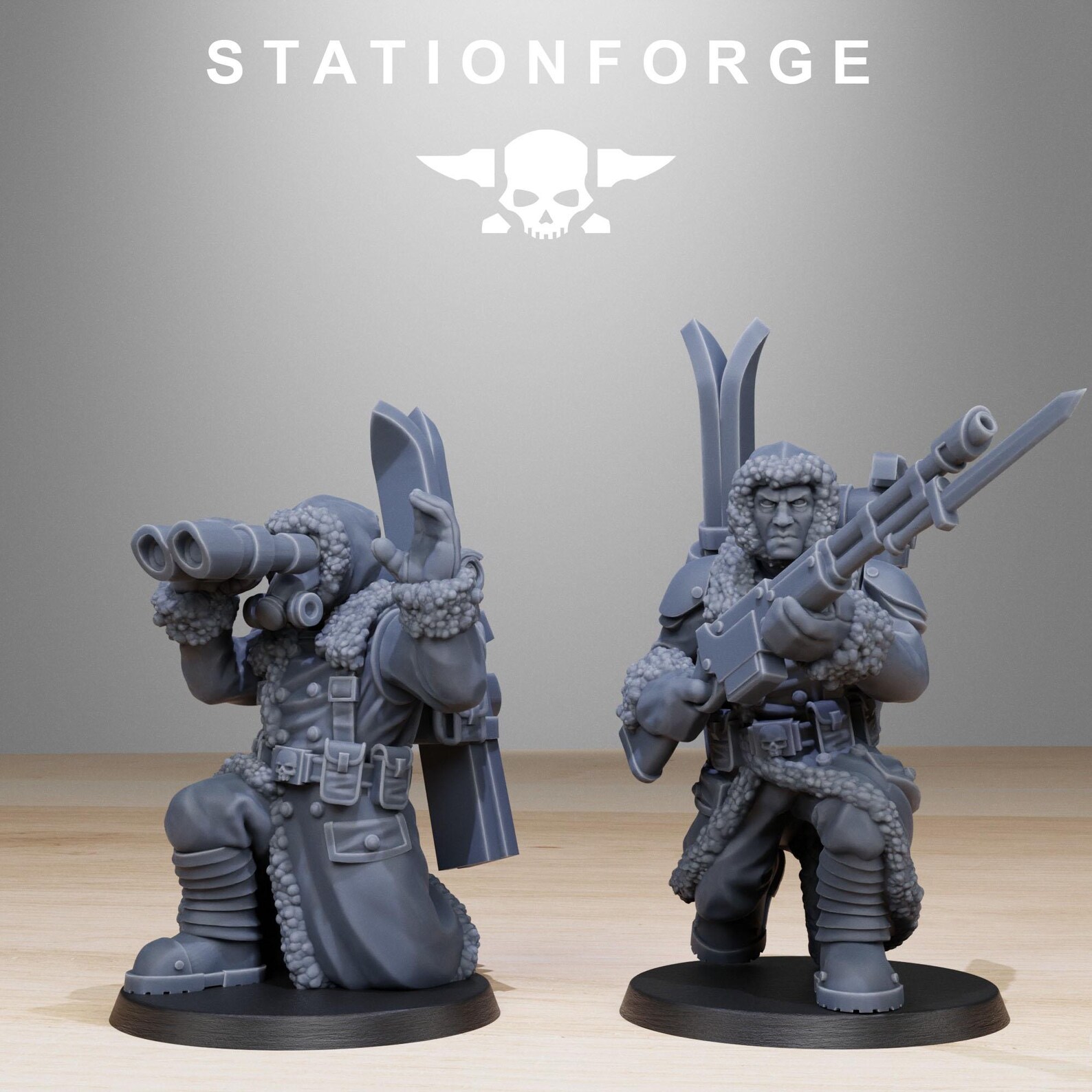 Grimguard Frostwatch Skiers - Stationforge (miniature Tabletop Wargame ...