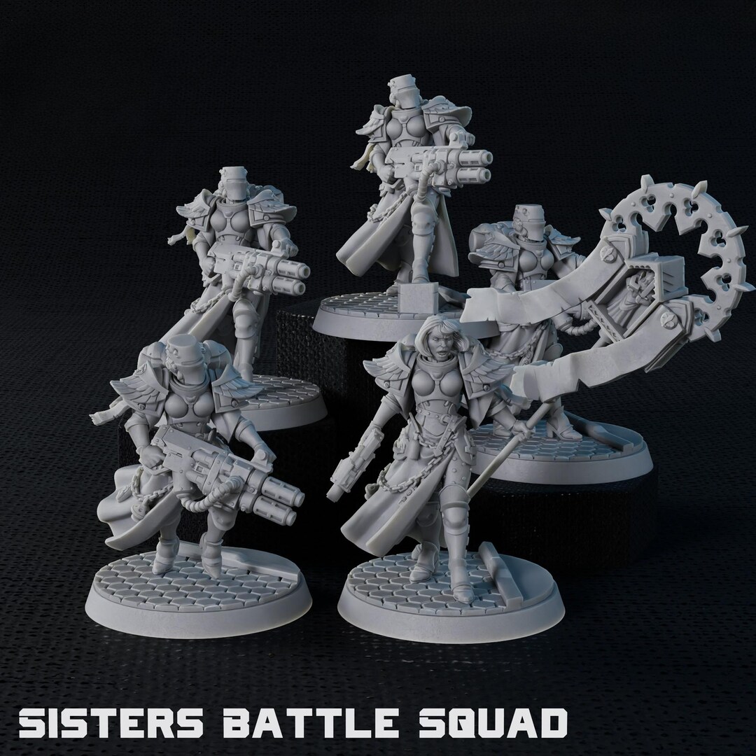 Sisters Battle Squad Pt 3 Bulk Set (miniature Tabletop Wargame Mini) - Etsy