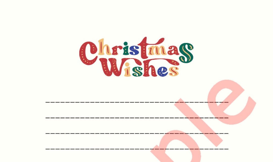 Custom Christmas Wishes Letter With Little Santa - Etsy