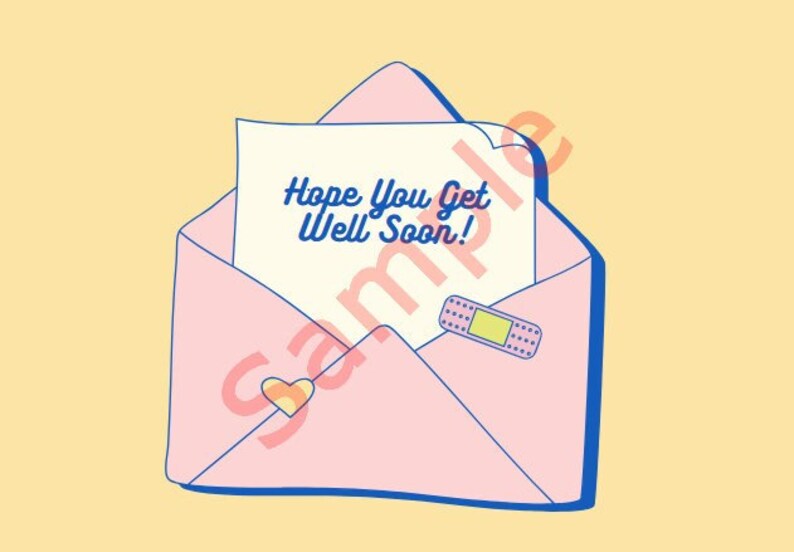 Get Well Soon Card | Cute Get Well Soon Card | Cute Adorable Design ...