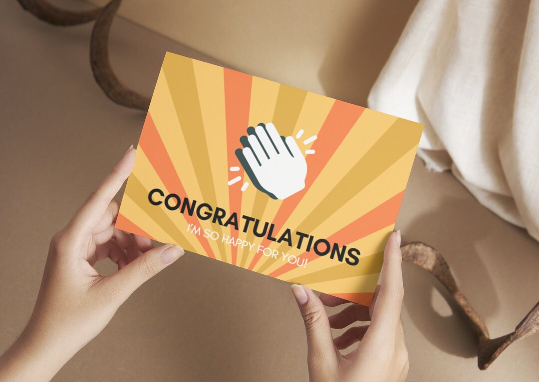 Congratulations Card | Congrats for Promotion | Printable Pdf Card - Etsy