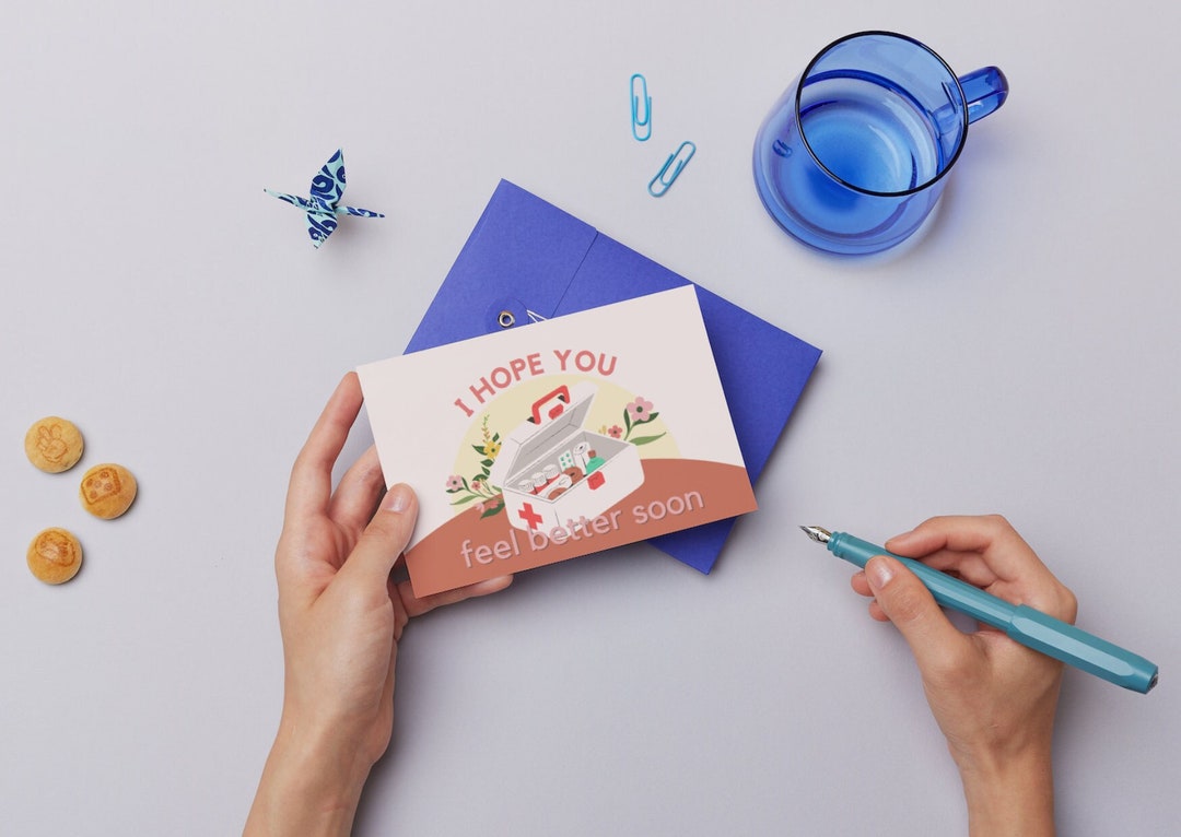 Get Well Card | Feel Better Soon Card | Friendship Card | Printable Pdf ...