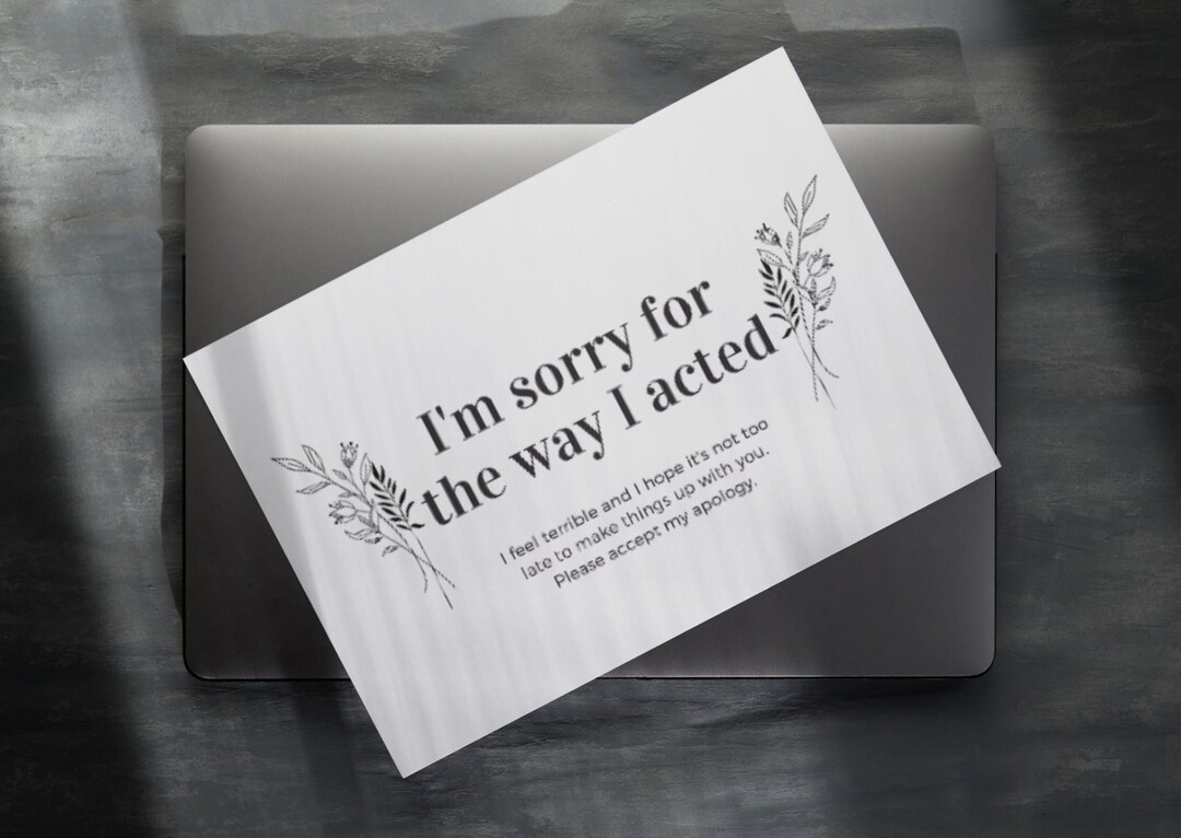 I'm Sorry Card | Sympathy Card | Please Forgive Me | Accept My Apology ...