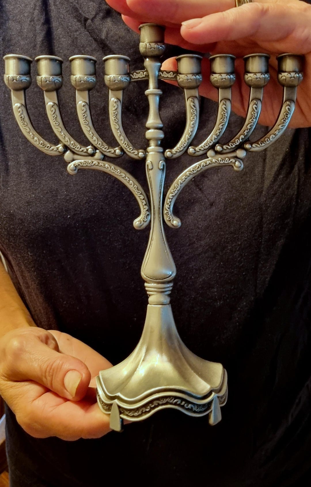 Hanukkah Hannukia Menorah 9 Branch Jerusalem Gift From Israel 21 Cm 8.5 ...