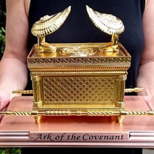 XL Gold Tone Ark of the Covenant Replica, Land of the Bible Gift - Etsy