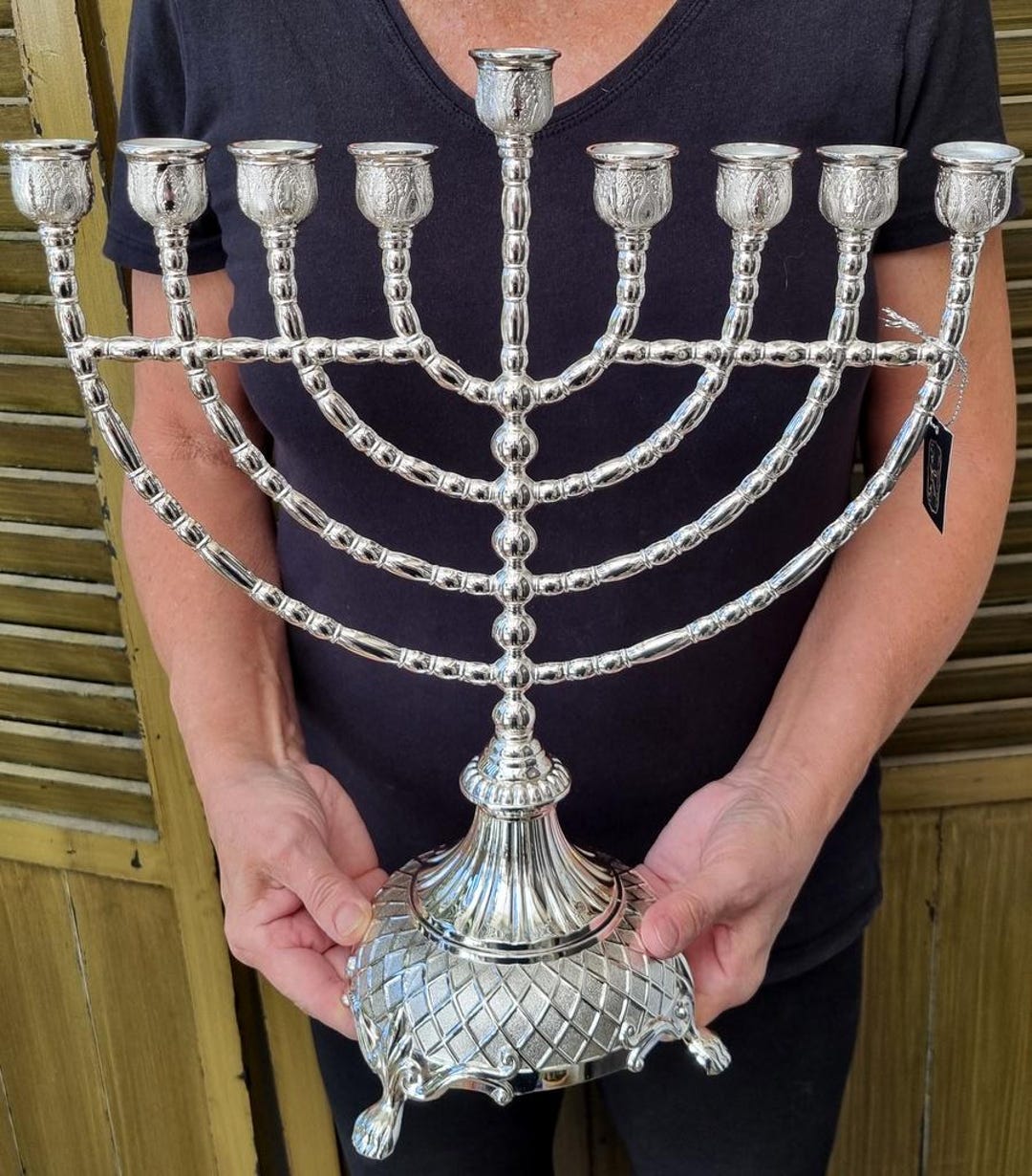 Hanukkah Hanukia Menorah 9 Branch Jerusalem Judaica ,gift From Israel ...