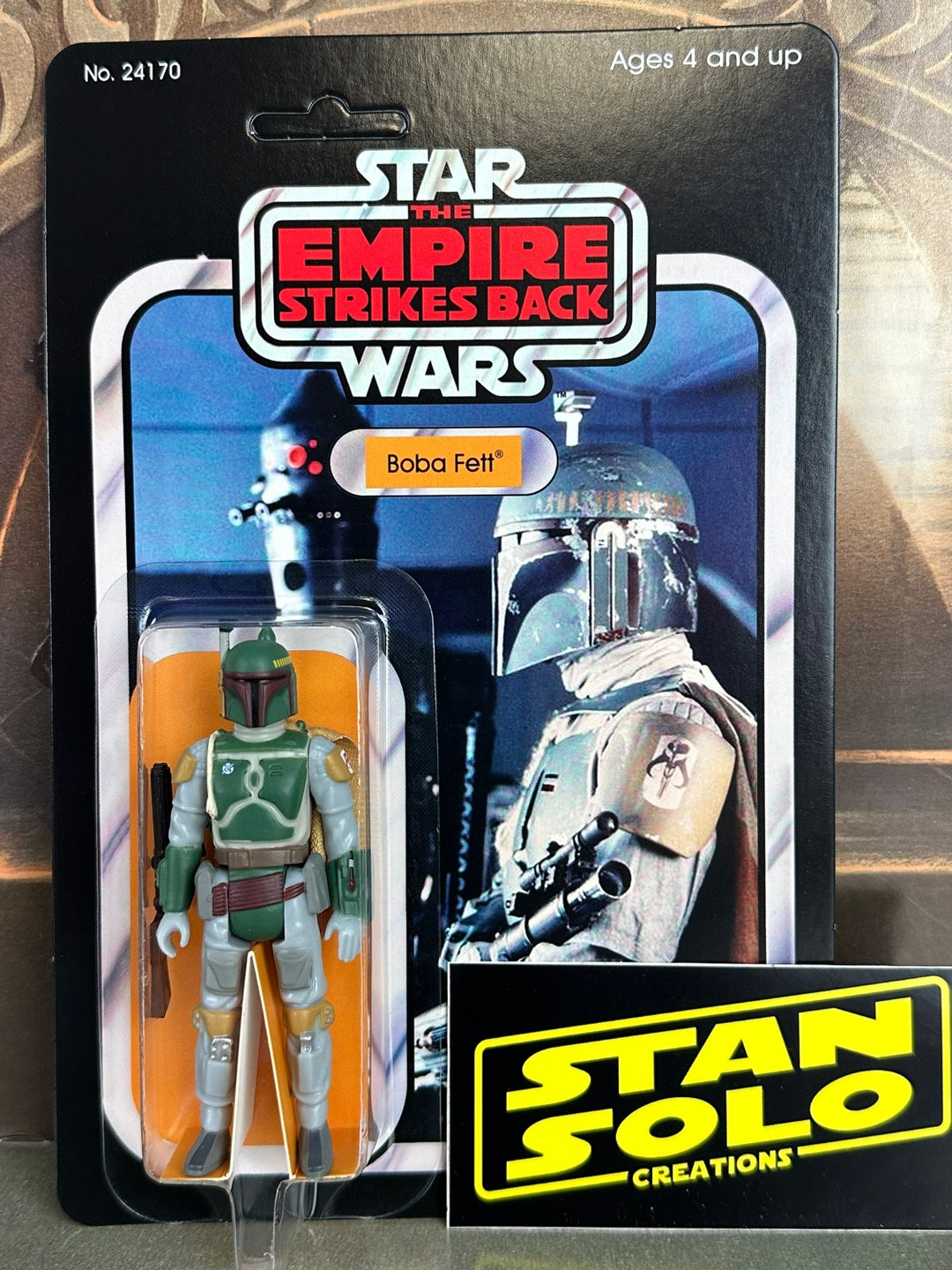 Stan Solo Custom ESB Boba Fett Action Figure on Card. - Etsy