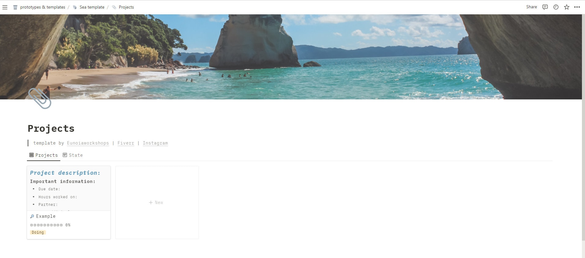 Notion Template (sea Themed) - Etsy