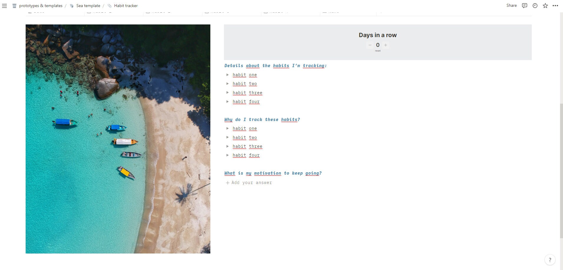 Notion Template (sea Themed) - Etsy