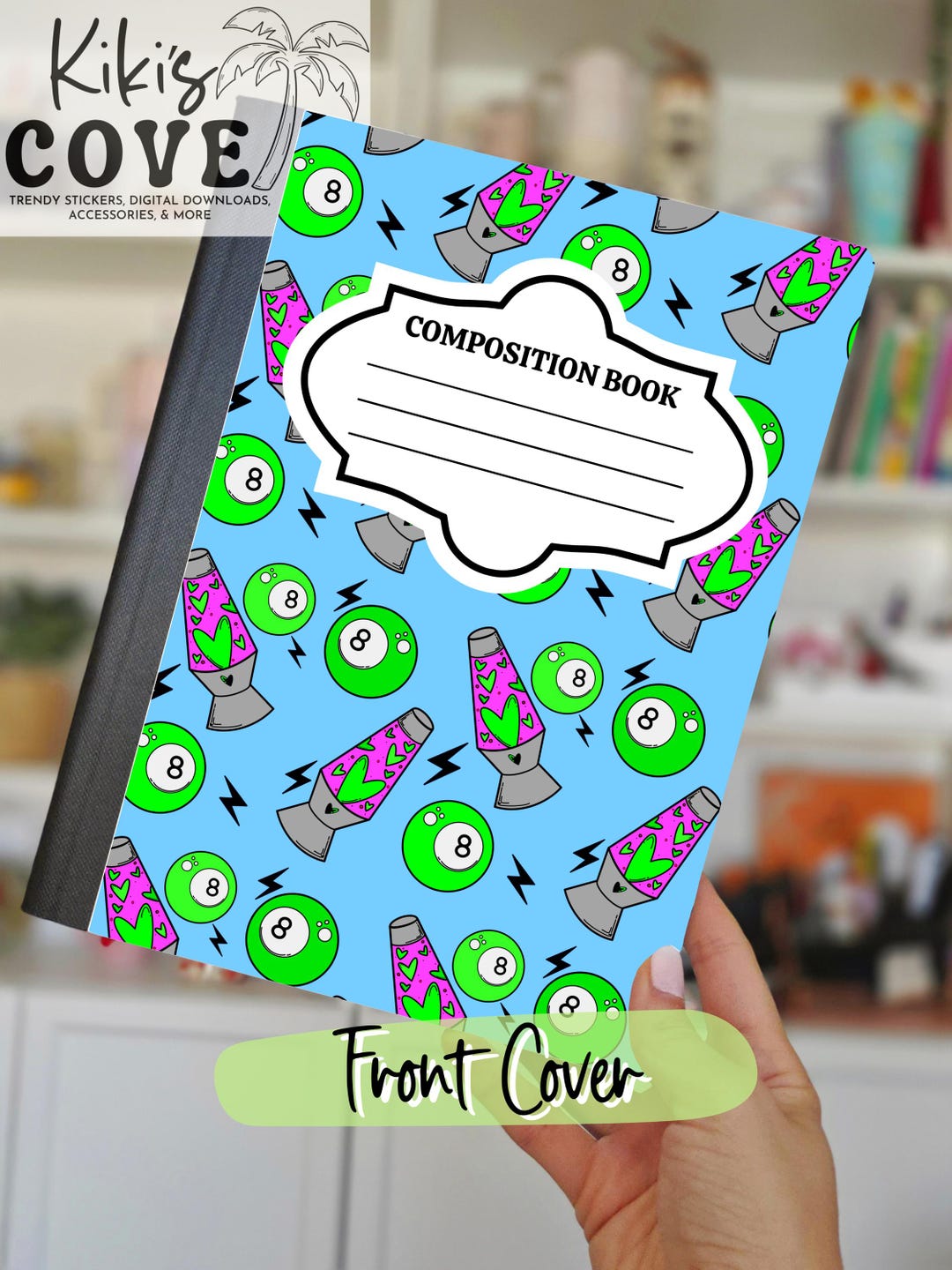 Printable Composition Notebook Cover PNG | Retro Hot Pink Lava Lamp ...