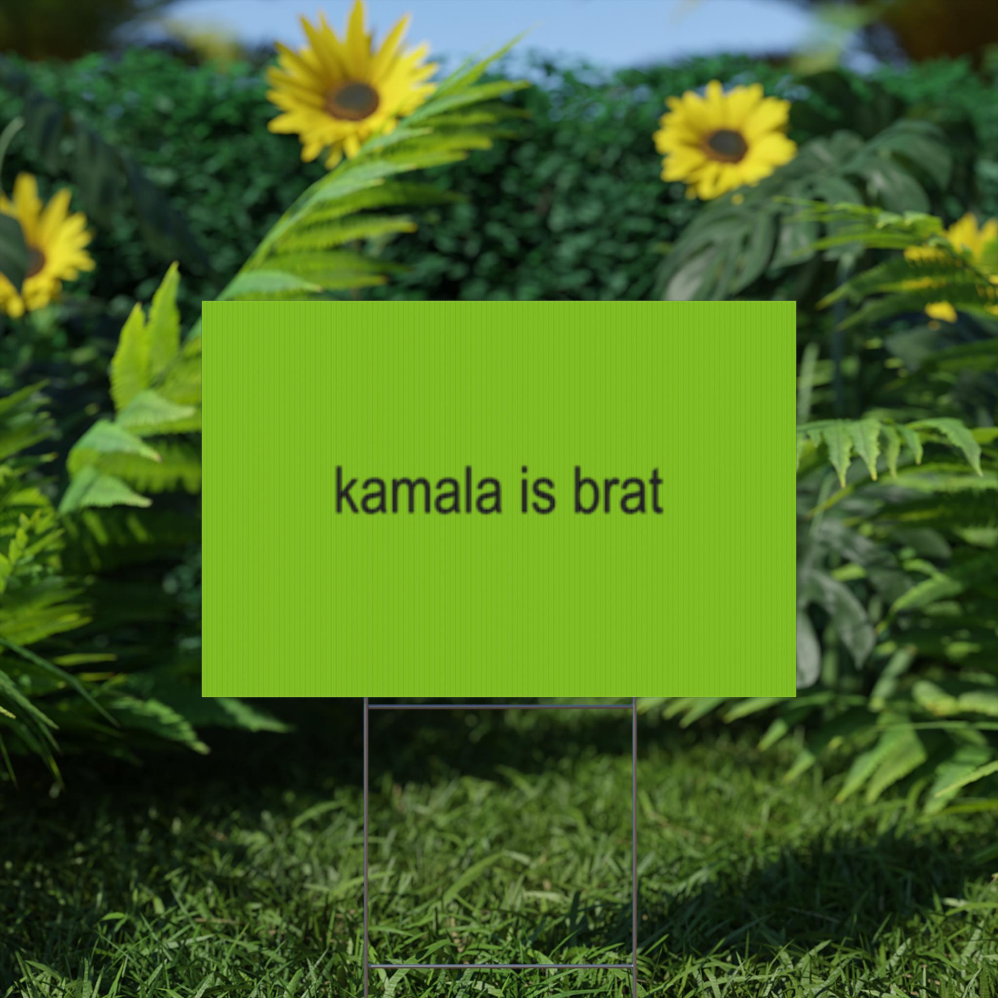 Kamala Harris Yard Sign, Brat Summer Charli XCX Coconut Tree Meme ...