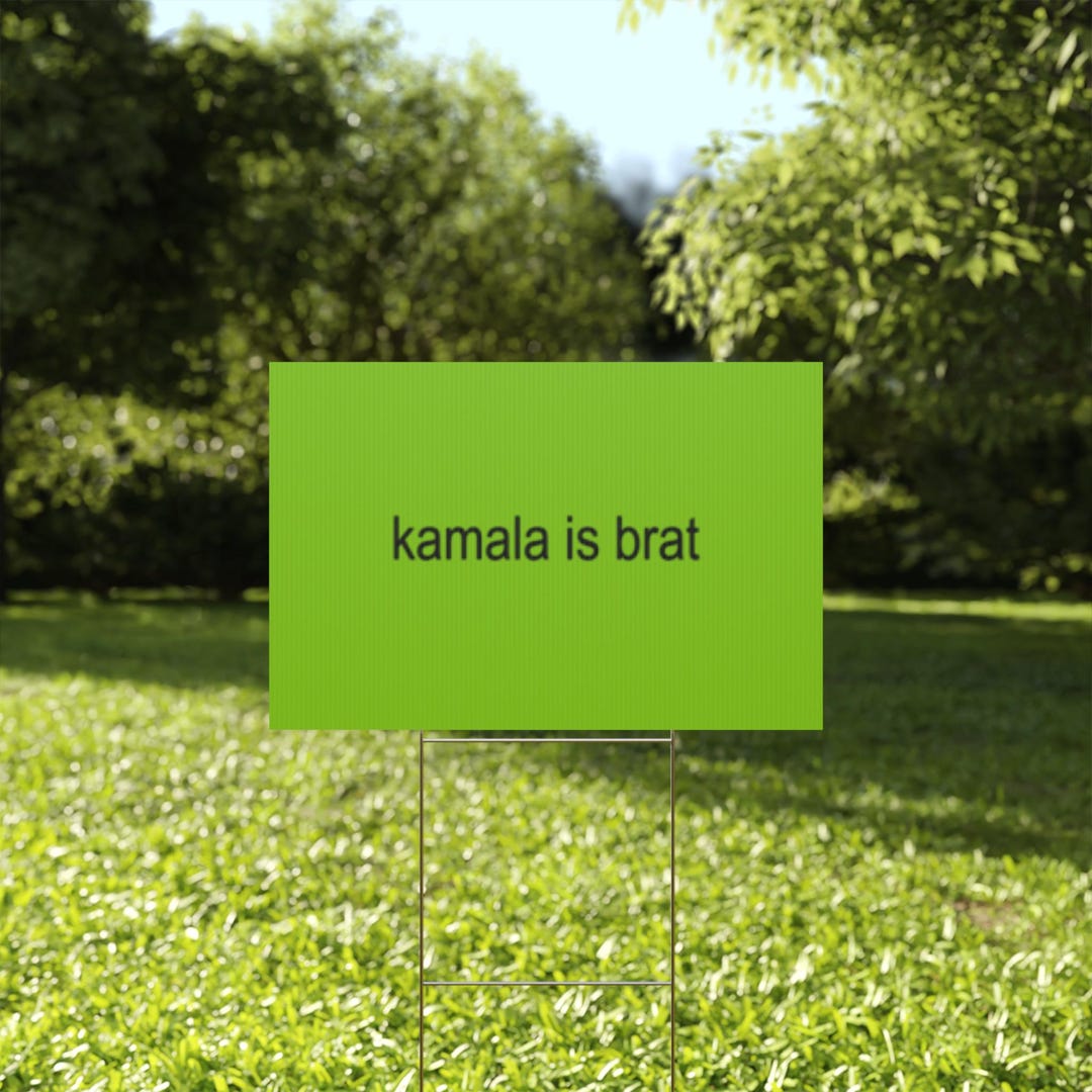 Kamala Harris Yard Sign, Brat Summer Charli XCX Coconut Tree Meme ...