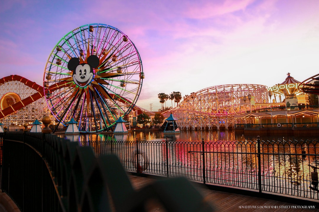 Disney California Adventure Park Pixar Pier Sunset Photo - Etsy