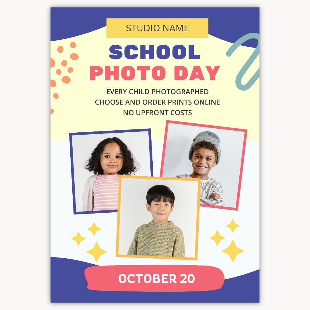 School Photo Day Flyer Template, School Picture Day, School Picture Day ...
