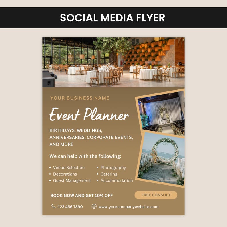 Event Planner Flyer for Social Media Instagram, Event Organizer, Event Coordinator, Event ...