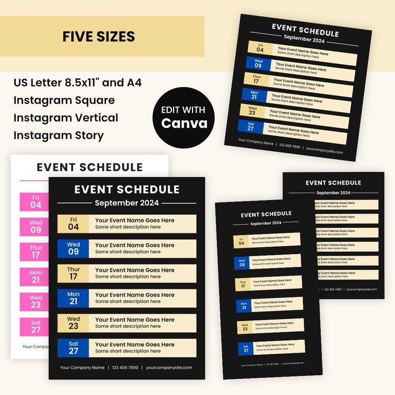 Event Schedule Flyer Template, Upcoming Events, Event Schedule ...