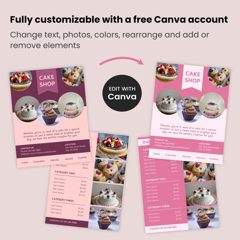 Cake Shop Flyer, Bakery Flyer, Cake Flyer, Cake Business, Cupcakes ...