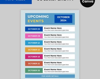 Canva Editable | Event Schedule Flyer | Event Schedule Flyer Template ...