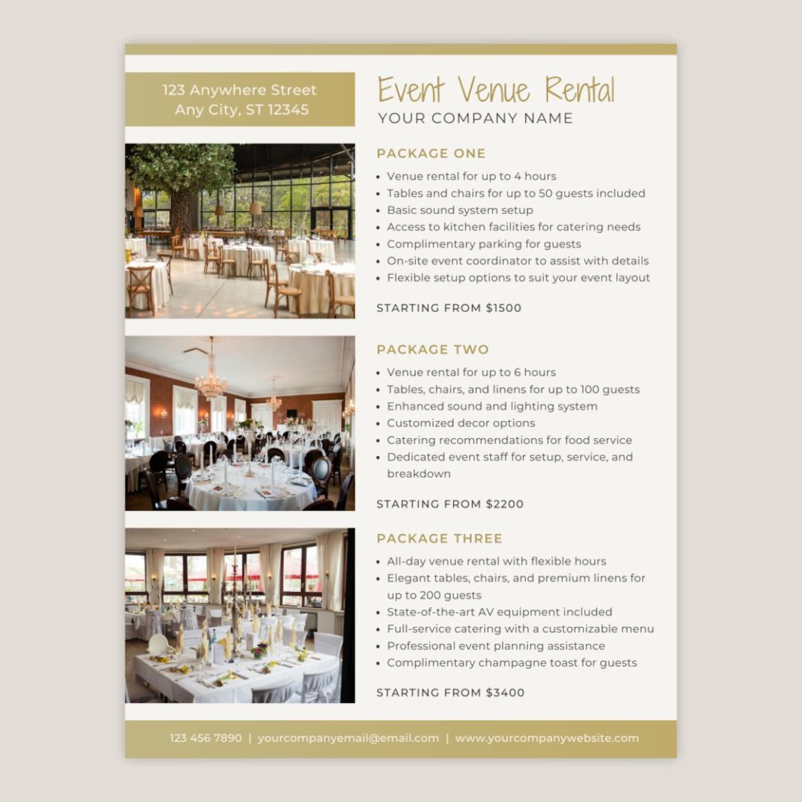 Event Venue Rental Packages Price List, Wedding Venue Price List, Event ...