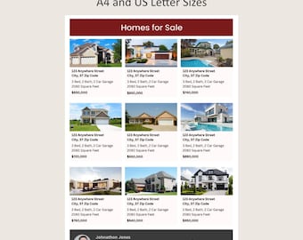 Real Estate Multiple Listings Flyer, Homes for Sale Flyer, New Listings ...