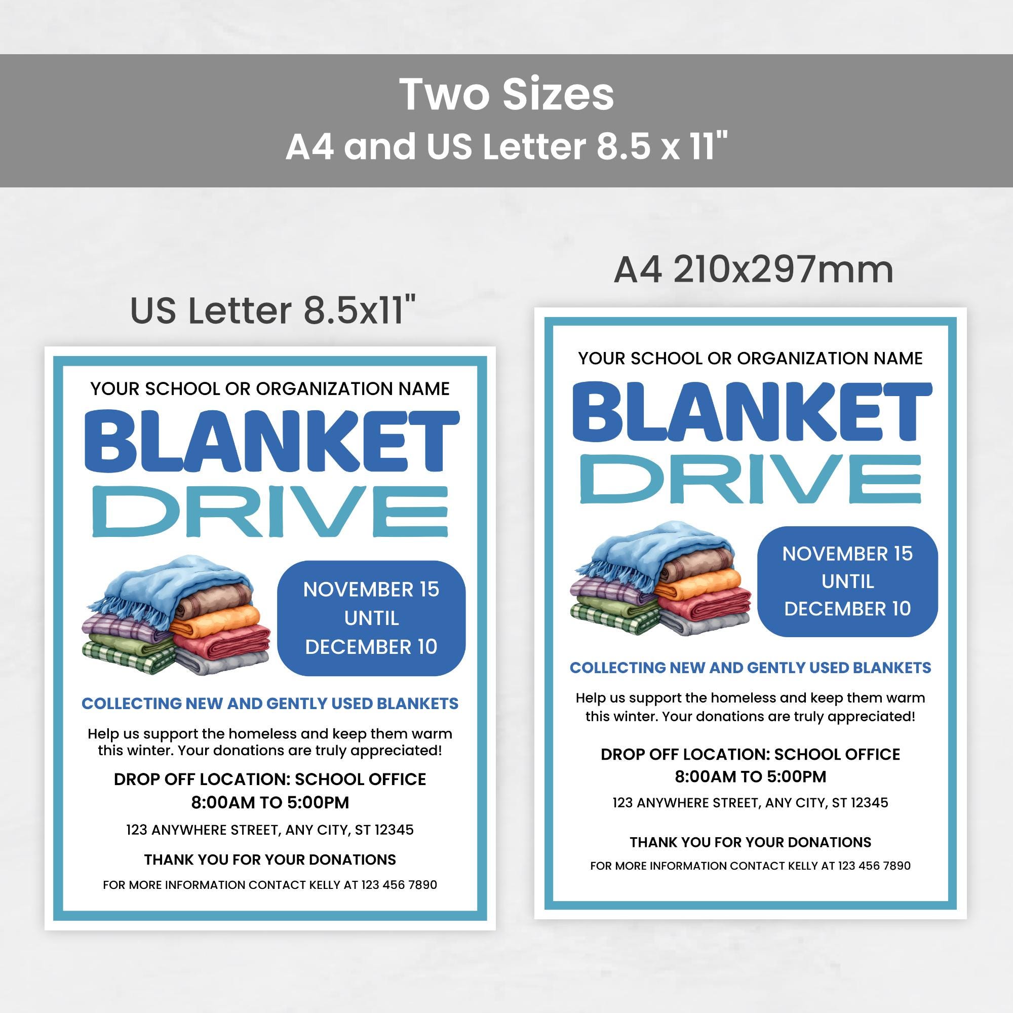 Blanket Drive Flyer (canva Template) - Etsy
