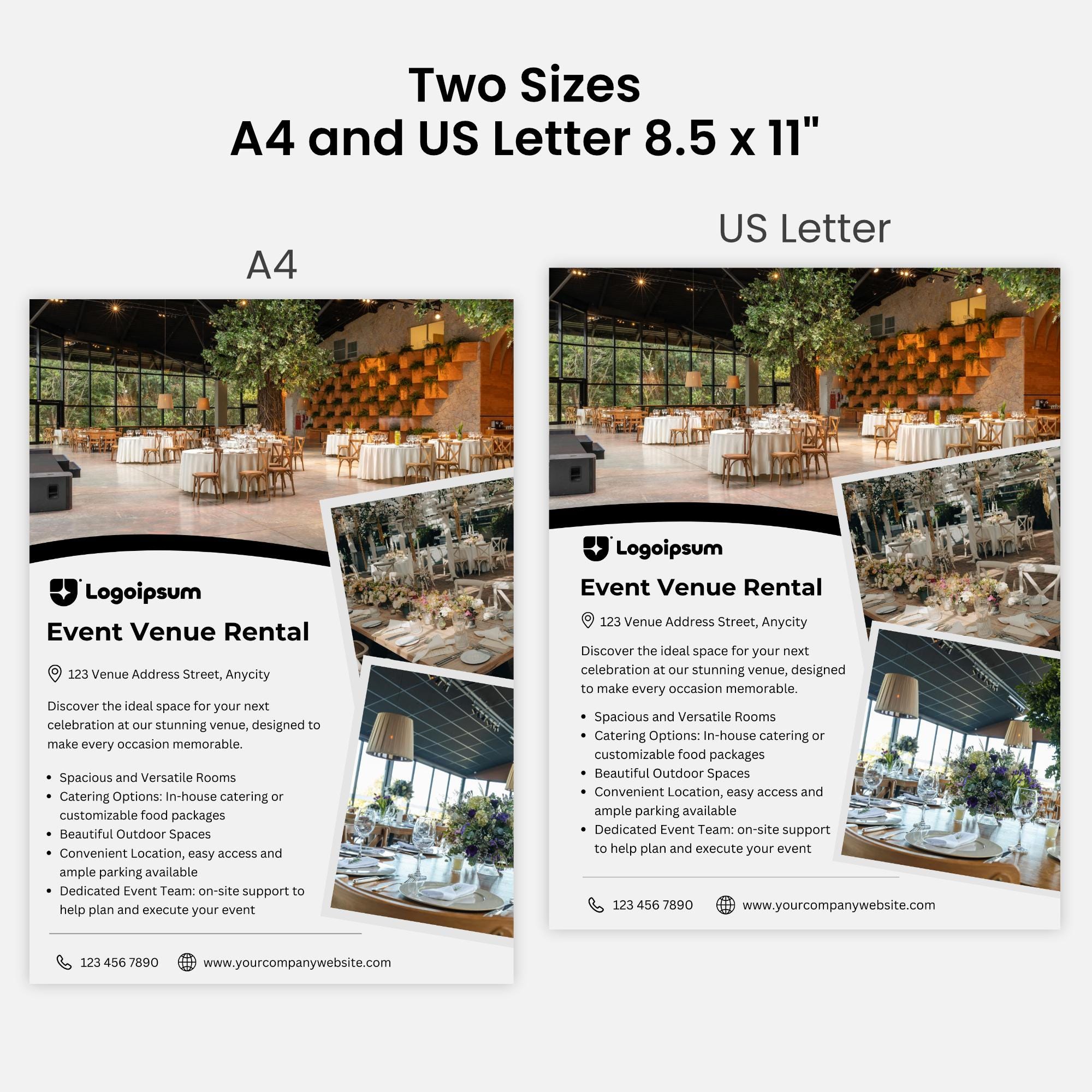 Event Venue Rental Flyer, Wedding Event Venue, Party Venue Hire, Venue ...