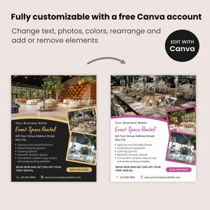 Event Space Rental Flyer Social Media, Event Venue Rental, Digital ...