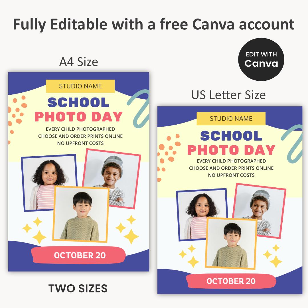 School Photo Day Flyer Template, School Picture Day, School Picture Day ...