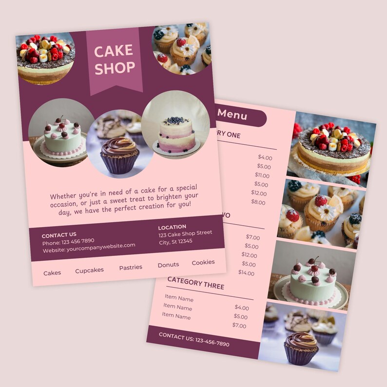Cake Shop Flyer, Bakery Flyer, Cake Flyer, Cake Business, Cupcakes ...