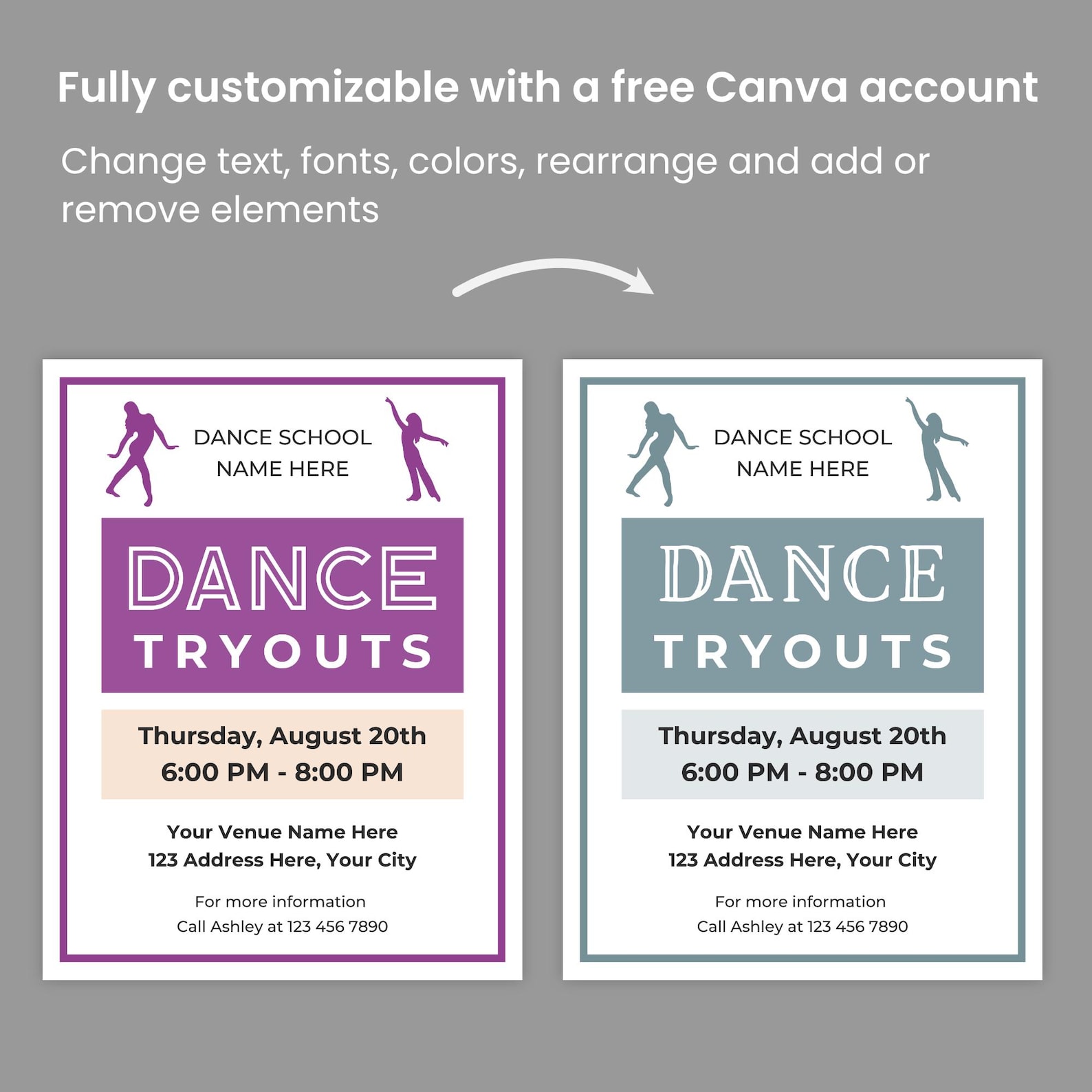 Dance Auditions Flyer, Dance Tryouts, Dance Team, Competitive Dance or ...
