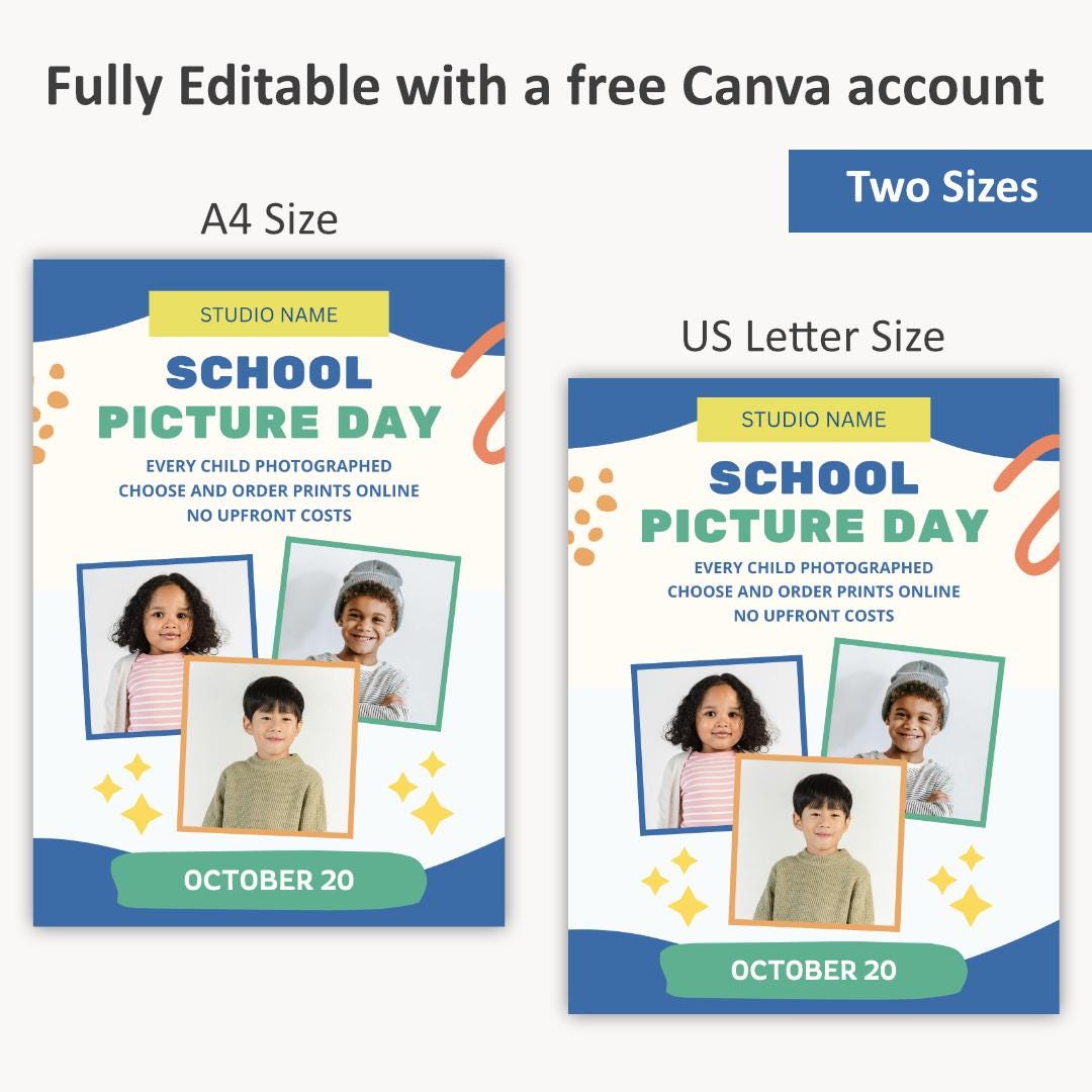 School Picture Day Flyer Template, School Picture Day, School Picture ...