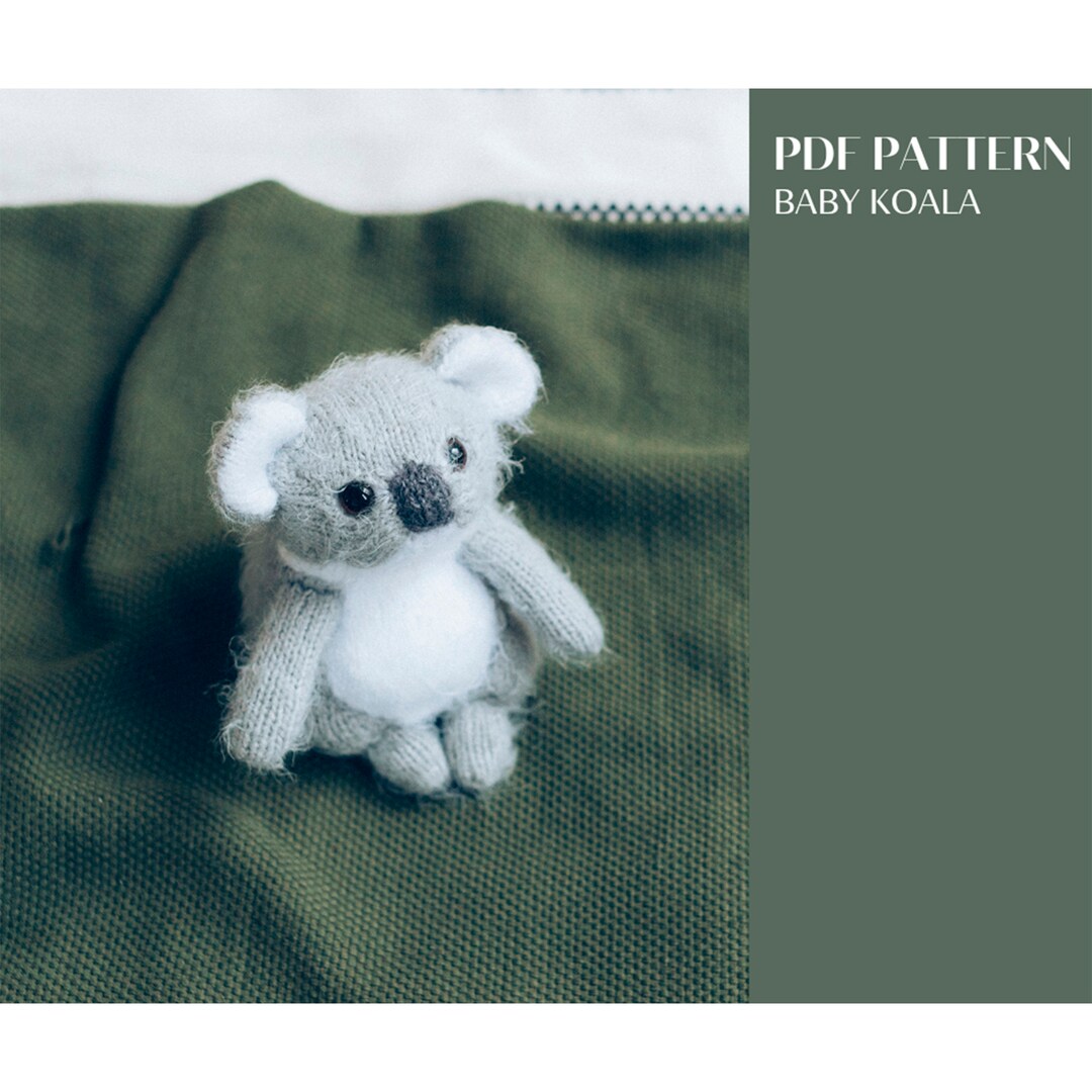 Baby Koala Knitting Pattern. Australian Bear DIY Knitting Tutorial ...