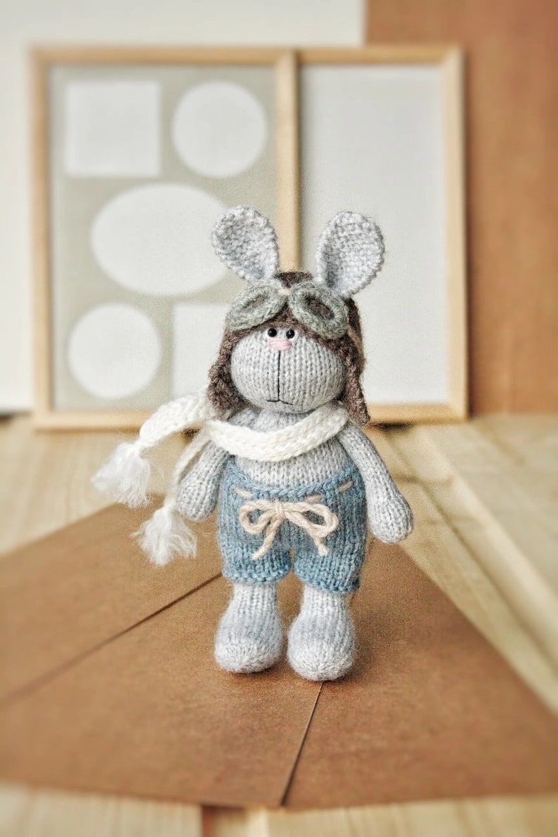 Knitted Rabbit Aviator Pattern. Amigurumu Bunny Tutorial. - Etsy