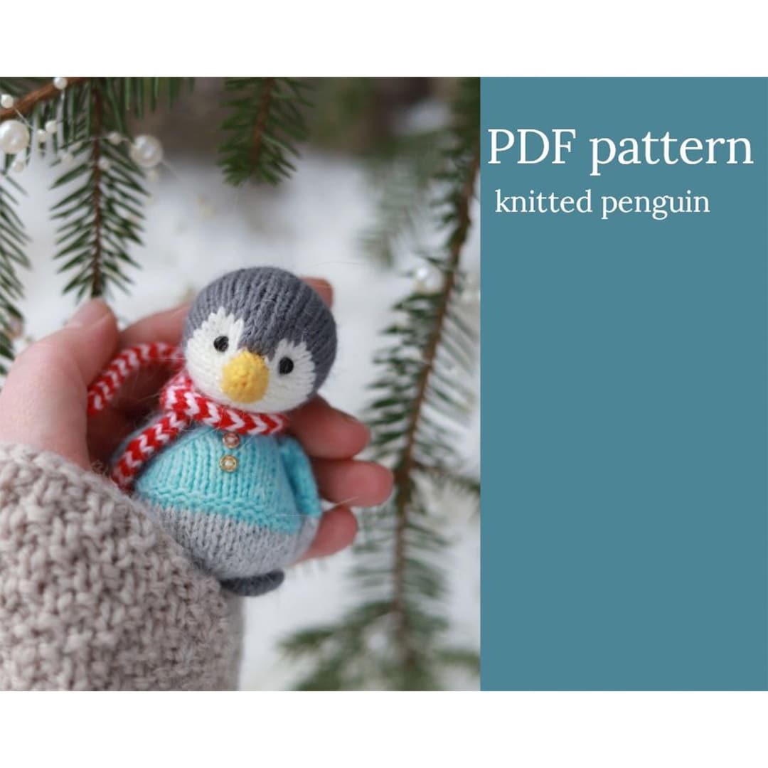 Penguin Knitting Pattern. A Cute Toy for New Year and Christmas ...
