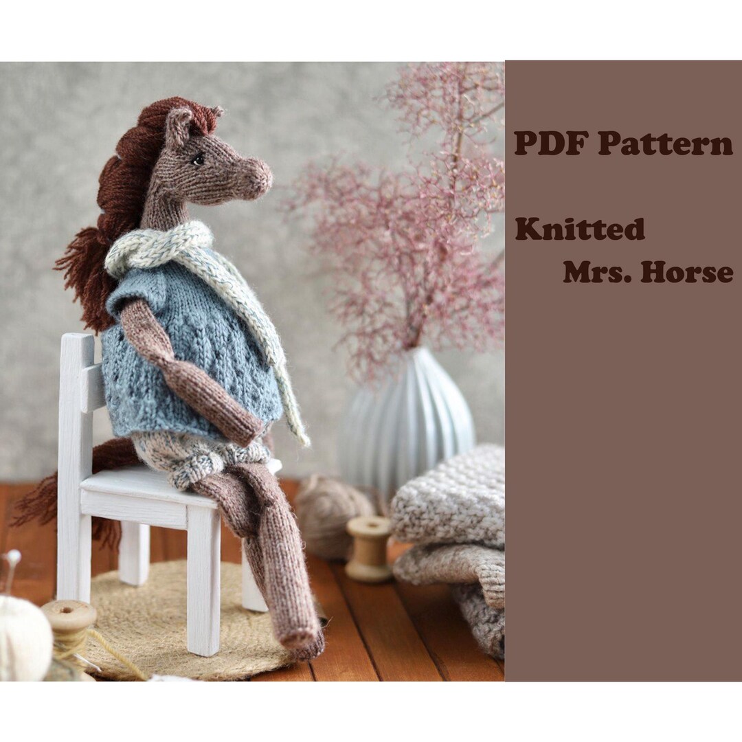 Auntie Horse Knitting Pattern. Amigurumi Tutorial - Etsy