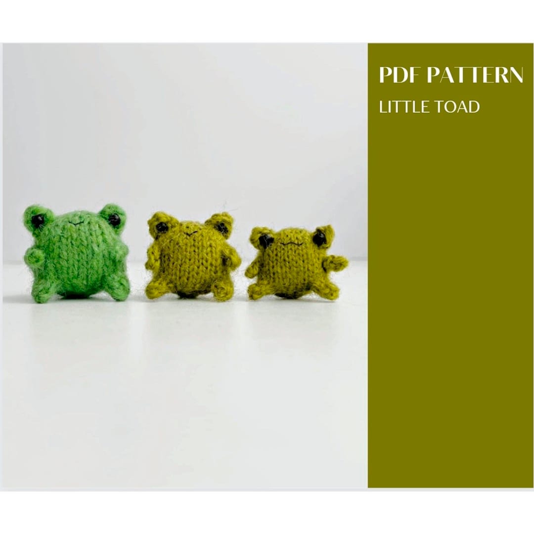 Little Toad Knitting Pattern Amigurumi Frog Pattern. English and ...