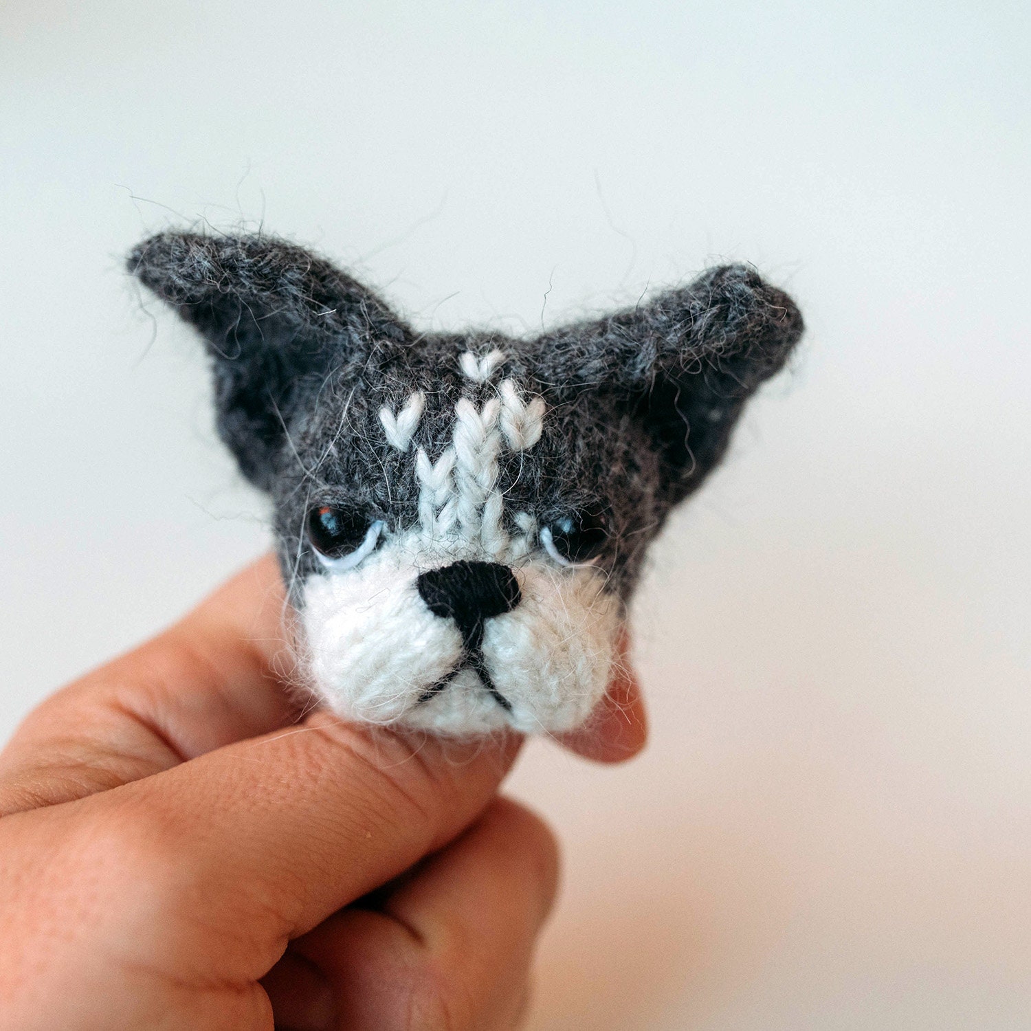 French Bulldog Puppy Knitting Pattern. Little Knitted Realistic Dog ...