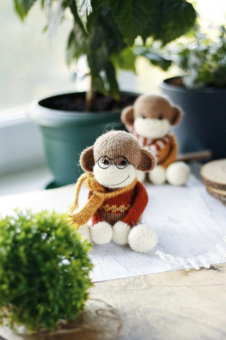 Cute Knitted Monkey DIY. Pattern in PDF Format. Amigurumi - Etsy